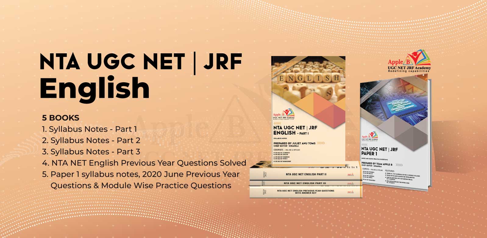 MOST UPDATED HIGH – QUALITY BOOK SET - Apple B UGC NET JRF Academy